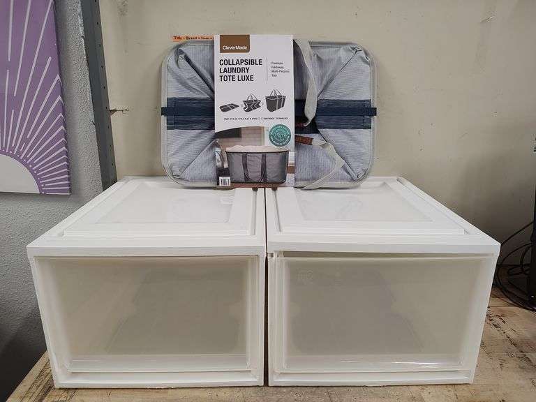 Home Container Bundle: Stackable Storage Drawers, 2ct, & CLEVERMADE ...