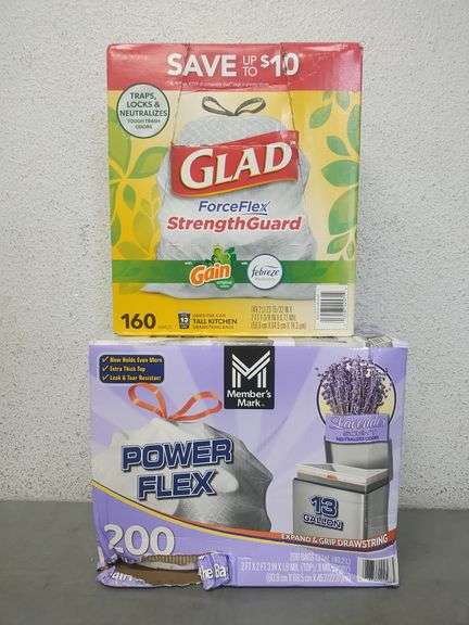 13Gal Tall Trash Bag Bundle: 1 Box Glad Gain/Febreze Scent And 1 Box ...