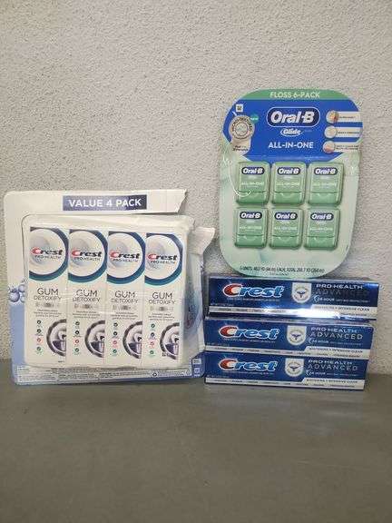 Teeth Health Bundle: Crest Gum Detoxify Tooth Paste (3 Tubes), Crest ...