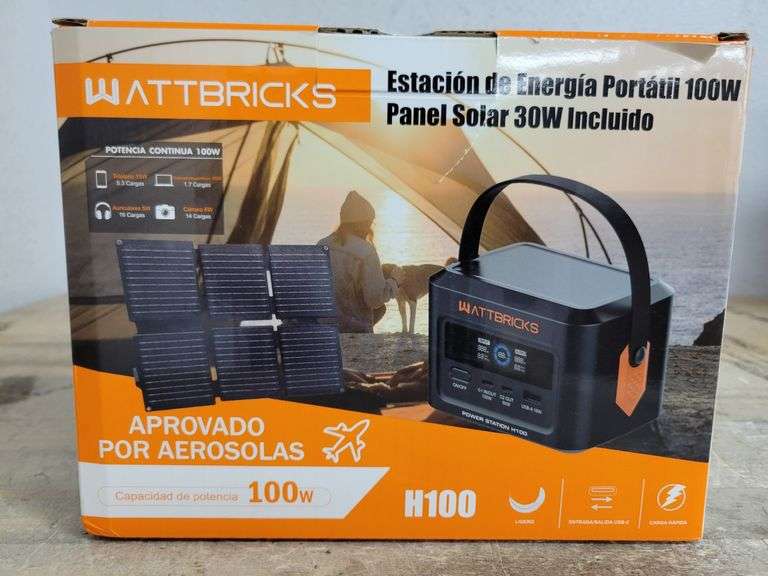 WATTBRICKS 100W Portable Power Station 30W Solar Panel Included | Open ...