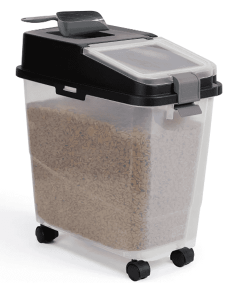 Mighty Tuff Rolling Dog Food Storage Container, Holds 36Lbs | Open Box ...