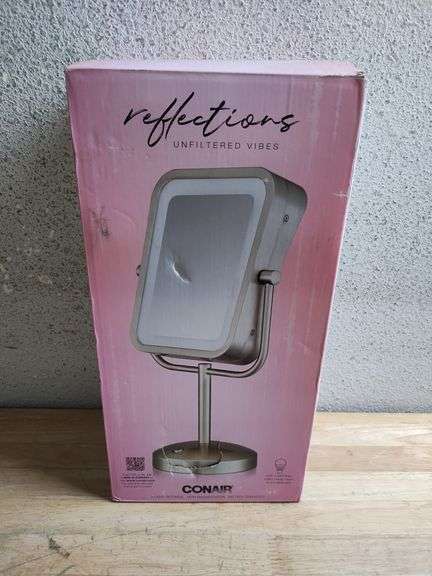 CONAIR Reflections Unfiltered Vibes Double Sided Mirror W/Light, 15 ...