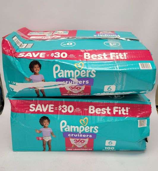 DIAPERS BUNDLE - PAMPERS Cruisers 360 Baby Diapers Size 6, 100ct each ...