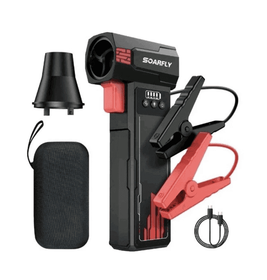 SOARFLY KP-700 4-in-1 2000A Car Jump Starter, Power Bank, Turbo Fan ...