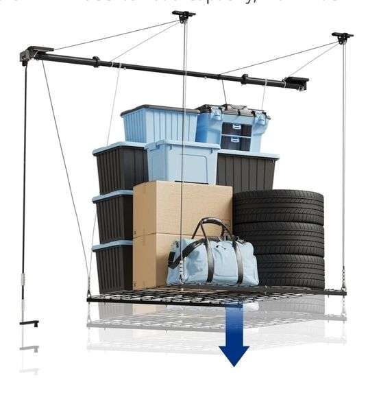 FLEXIMOUNTS Garage Ceiling Lifting Storage Rack, 4x4' | Open Box - Rio ...