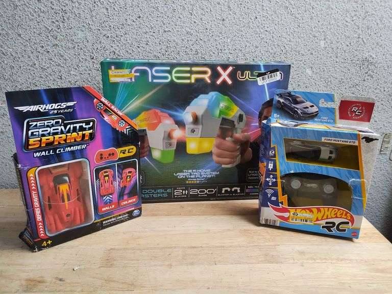 LASERX Laser Tag System, 2pcs & HOTWHEELS Mini RC Mustang & AIRHOGS ...
