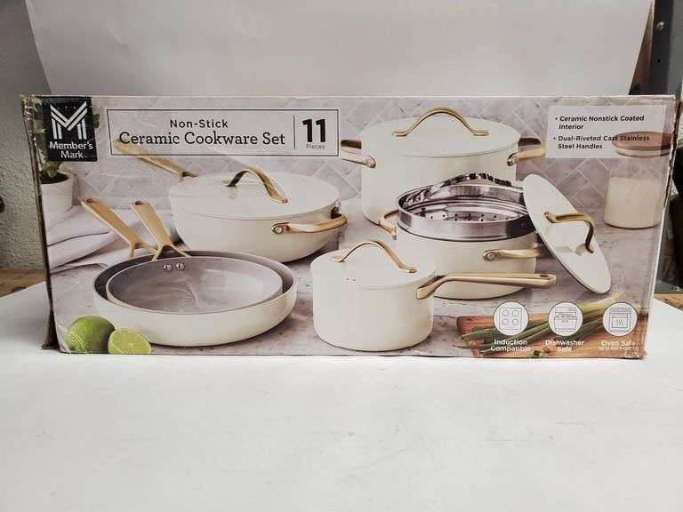 MEMBERS MARK Non-Stick Ceramic Cookware Set, 11 Pieces | Like New - Rio ...