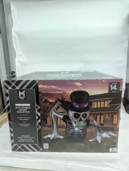 Members Mark Pre Lit Inflatable Giant Skeleton | Open Box | (See ...
