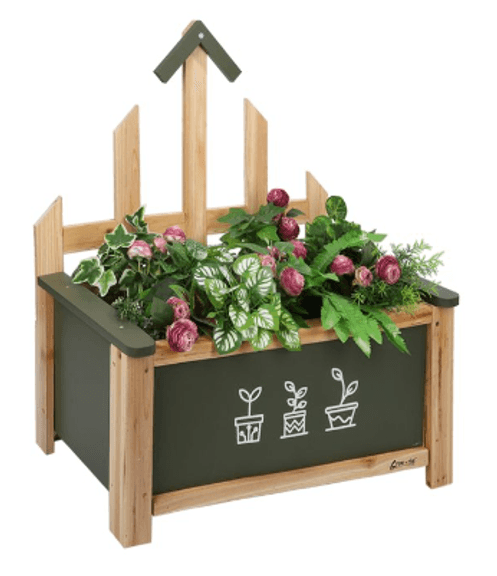 GROWORKS Raised Garden Bed W/ Palisade, 24"L x 15.7"W x 30"H | Open Box ...