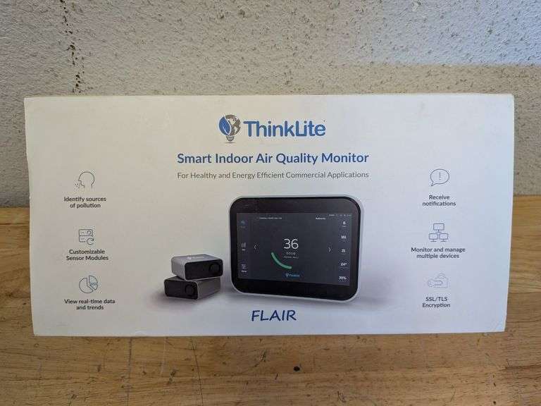 ThinkLite Flair Indoor Air Quality Monitor, TLFIAQ1.1 | Open Box - Rio ...