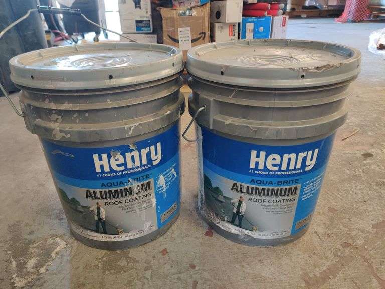 2 Buckets Of Henry Aqua-Brite Aluminum Roof Coating | Open Box - Rio ...