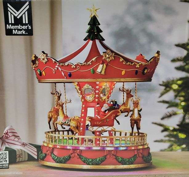MEMBERS MARK Animated Musical Carousel, 12.6x11.8x15" | Open Box | (See ...