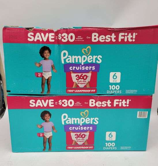 DIAPERS BUNDLE - PAMPERS Cruisers 360 Baby Diapers Size 6, 100ct each ...