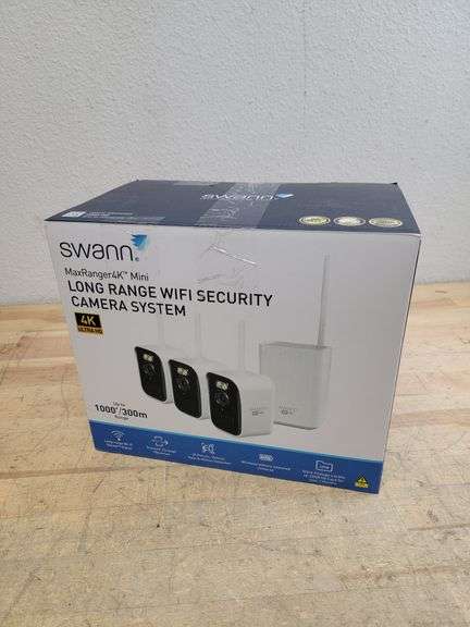 SWANN Long Range Wifi Security Camera System, 3pc Set & Speaker ...