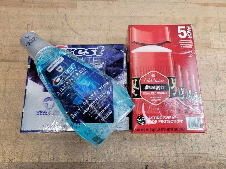 BUNDLE, Crest Mouthwash and 4pk Toothpaste, Old Spice 4k Swagger Cedar ...
