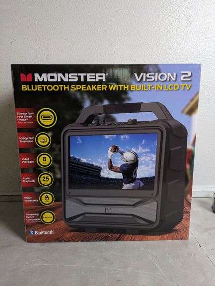 MONSTER VISION 2 Bluetooth Speaker With Built-In LCD TV | Open Box ...