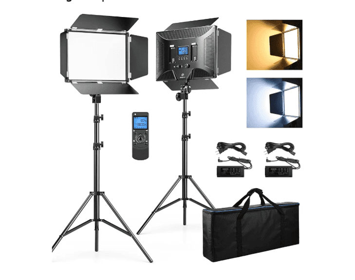 Dazzne D50 Photography Lighting W/ Barn Door, 2 Pack | Open Box - Rio ...