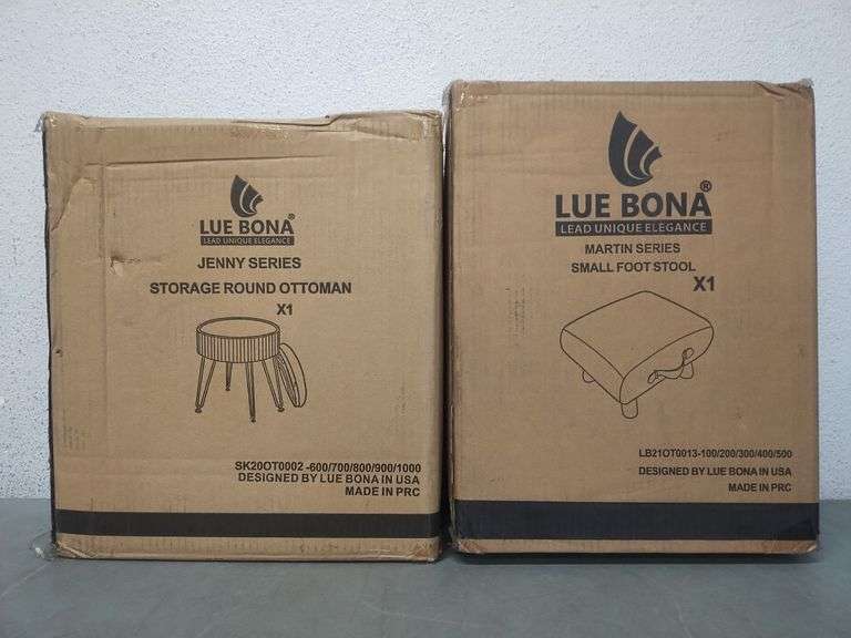LUE BONA Foot Stool And Storage Round Ottoman | Open Box | (See ...