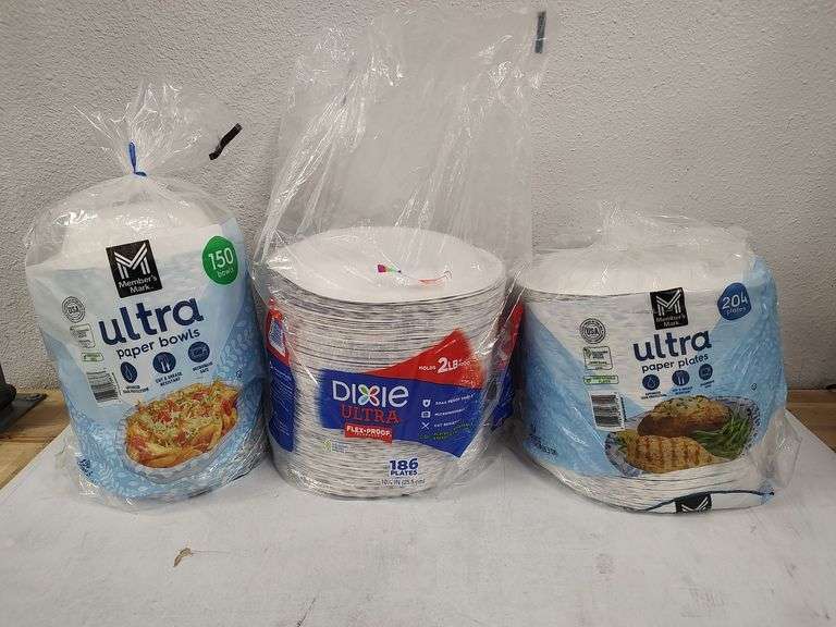 MEMBER'S MARK & DIXIE Paper Plates & Bowls Bundle | Open Box - Rio ...