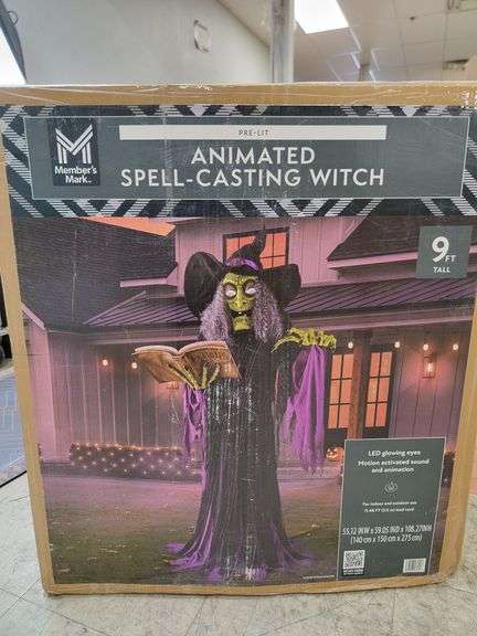 MEMBERS MARK Animated Spell Casting Witch LED Automation Set, 9' Tall ...