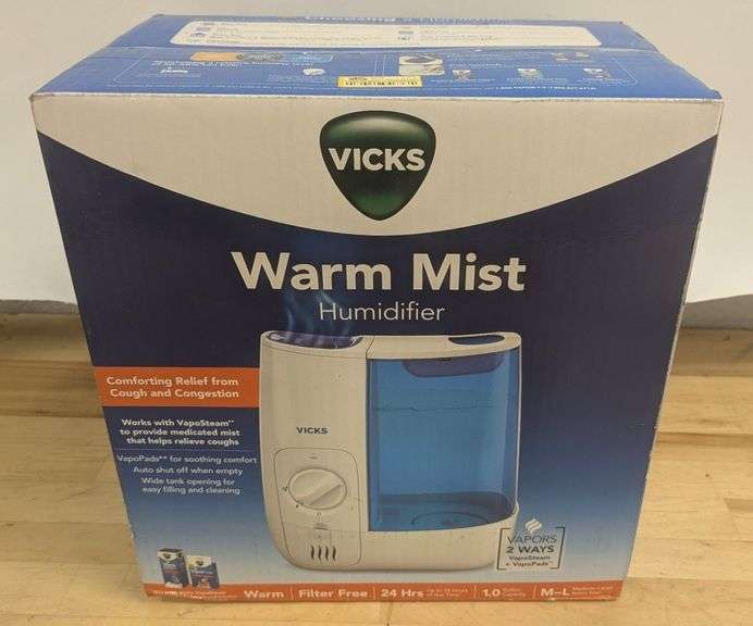 VICKS Warm Mist Humidifier (RL) | Open Box | (See Condition Notes ...