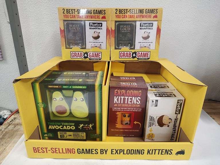 EXPLODING KITTENS Grab & Go Game Pack: Throw Throw Avocado, Poetry for ...