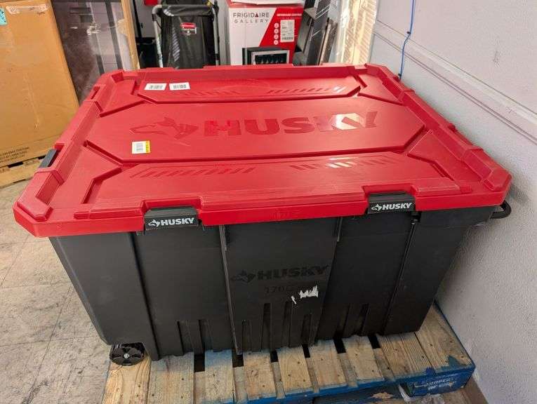 HUSKY Container Crate w/ Wheels 39.5x47Inch | Open Box | (See Condition ...
