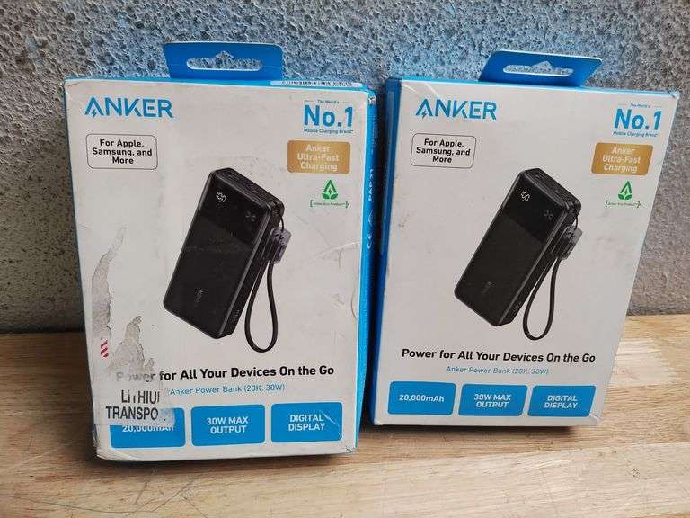 ANKER Power Bank, 20K, 30W, Set of 2 | Open Box - Rio Grande Trade
