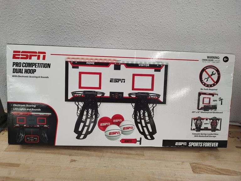 ESPN Pro Competition Dual Hoop With Electronic Score/Sounds | Open Box ...