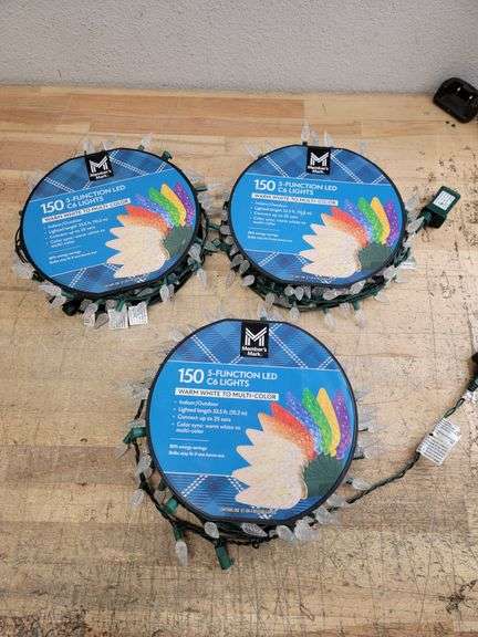 MEMBERS MARK - 150ct 5- Function LED C6 Lights 3pks, 33.5' (Each PK ...