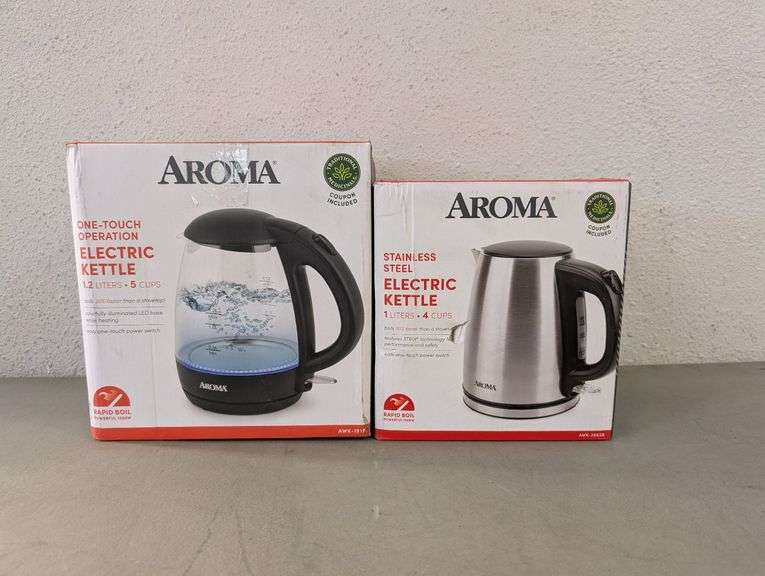 AROMA One-Touch Operation Electric Kettle & Stainless Steel Electric ...