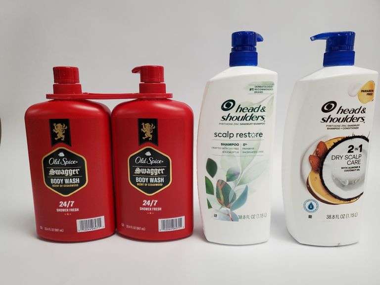 (BUNDLE) OLD SPICE Swagger Body Wash 2ct & HEAD AND SHOULDERS Dry Scalp ...
