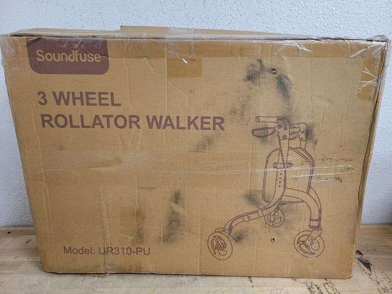 SOUNDFUSE 3Wheel Walker Rollator | Open Box | (See Condition Notes ...