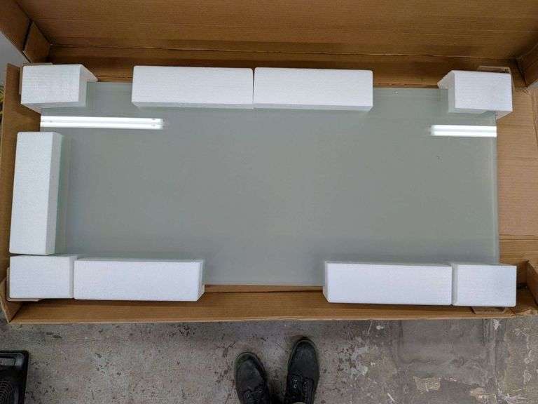 48" W X 20" H Frosted Glass Panel Insert | Open Box - Rio Grande Trade