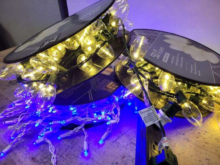 LIGHT BUNDLE: MEMBERS MARK LED C9 Lights - White 2pk MEMBERS MARK ...