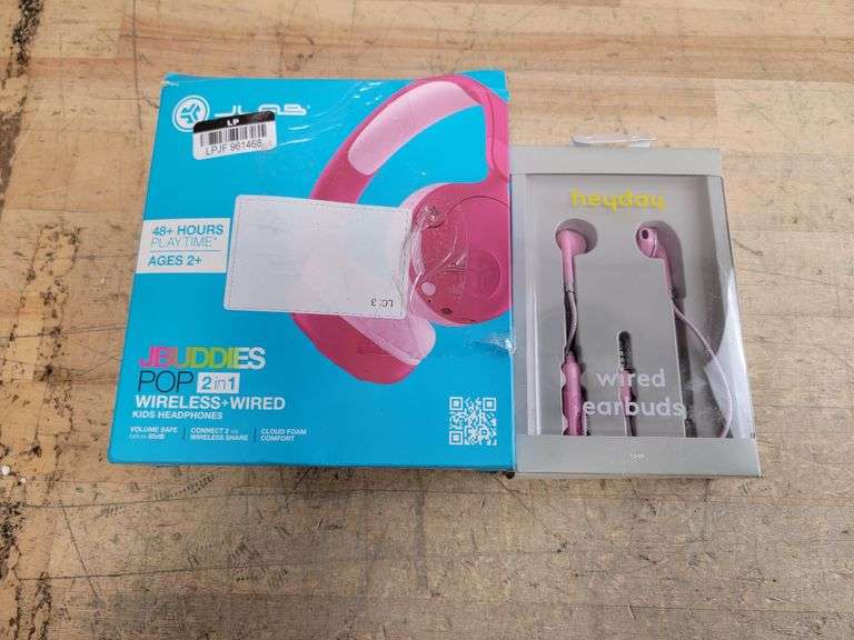 JLAB - JBuddies Pop 2-in-1 Wireless Kids Pink Headphones, & HeyDay ...