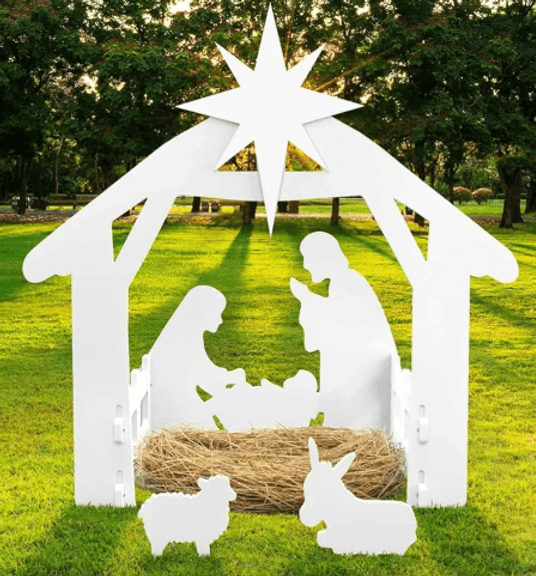 JAZIPO Outdoor Nativity Scene | Open Box | (See Condition Notes) - Rio ...