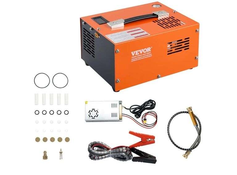 VEVOR - PCP Air Compressor Portable Box 4500PSI Kit, w/ Manual Stop ...