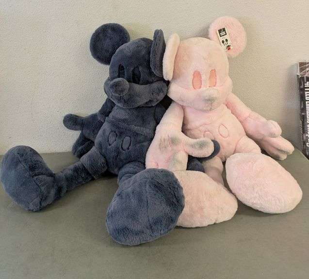 DISNEY Mickey Mouse Plush Set Navy Blue & Pink | Open Box | (See ...