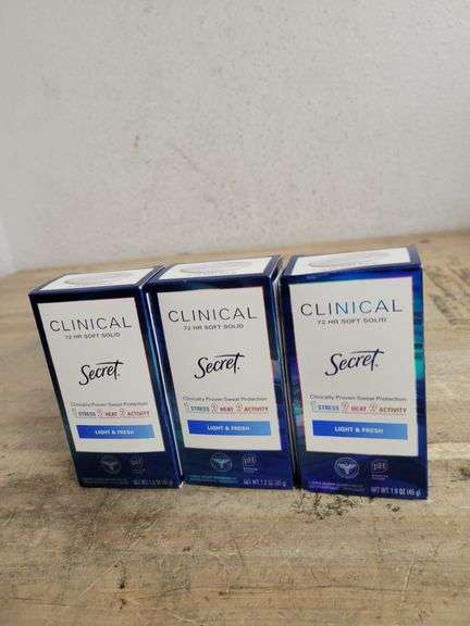 Secret Clinical 3 Pack Deodorant | Open Box - Rio Grande Trade