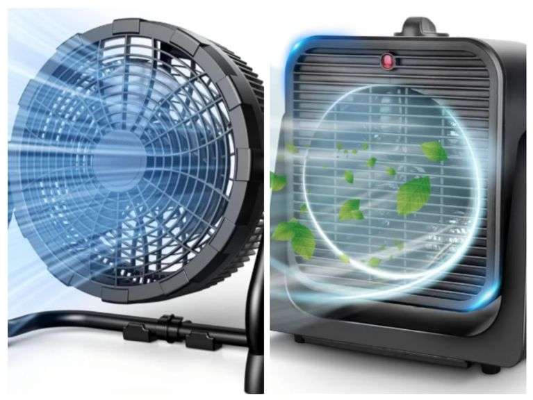 AIR CHOICE Portable Battery Operated Fan / TRUSTECH 2 In 1 Fan & Heater ...