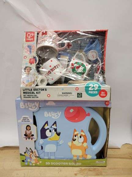 BUNDLE - BLUEY 3D Scooter Board, 66lbs, Age 3+ & HAPE Little Doctor's ...