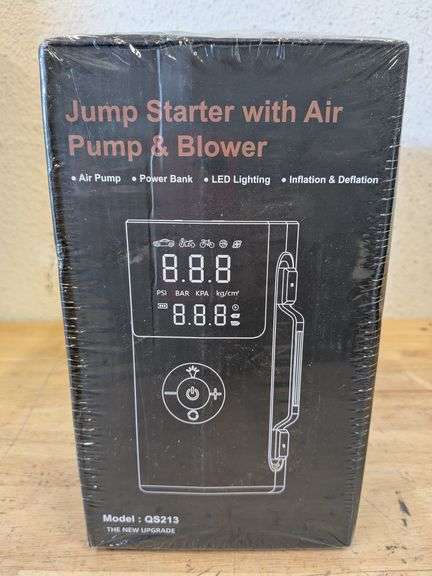 5-in-1 Jump Starter w/Air Pump, Power Bank, & Blower, Model QS213 ...