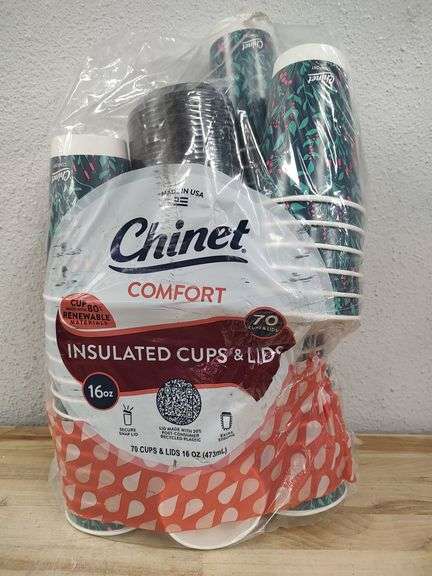CHINET COMFORT, 70 Insulated Cups And Lids | Open Box - Rio Grande Trade