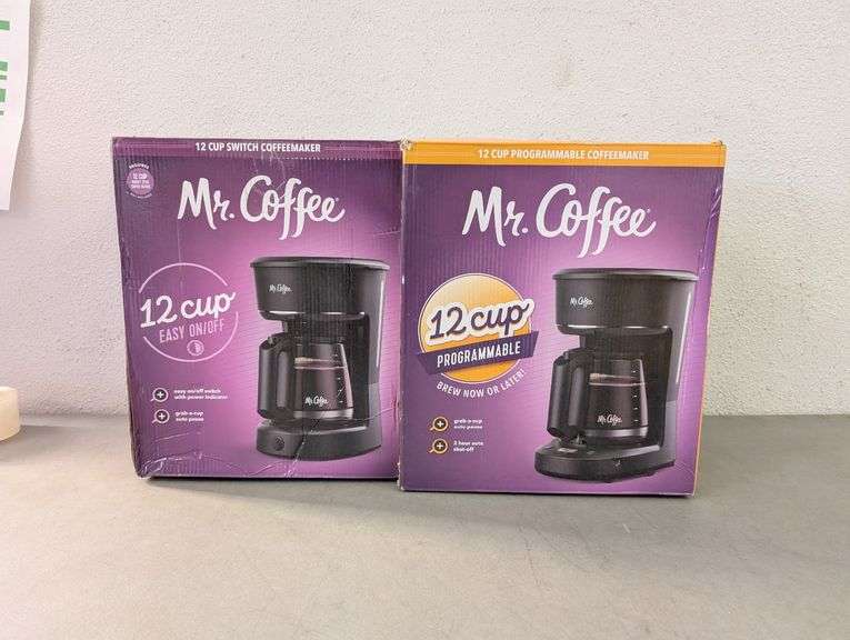 MR. COFFEE 12 Cup Programmable Coffeemaker & 12 Cup Switch Coffeemaker ...