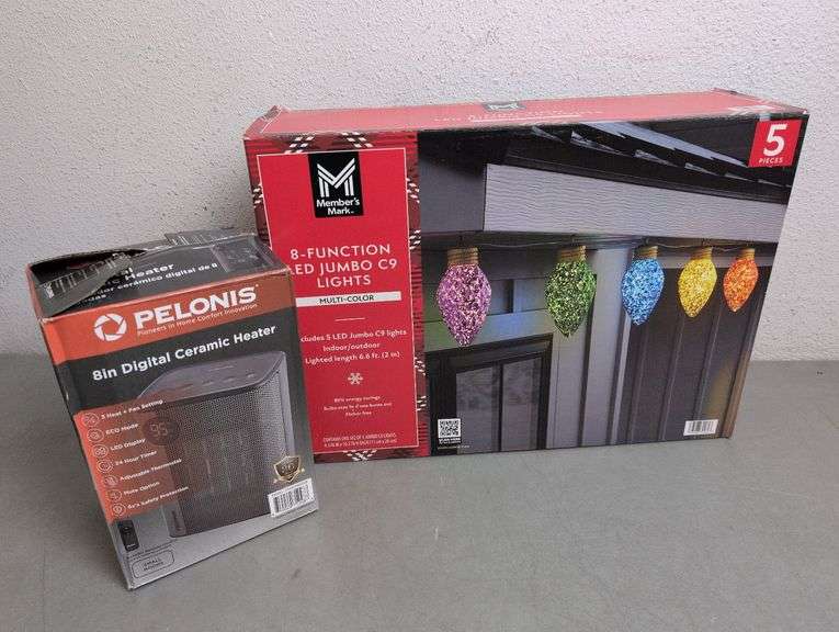 BUNDLE - Pelonis 8" Digital Ceramic Heater, Black & Members Mark 8 ...
