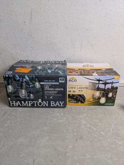 HAMPTON BAY & ECO SCAPES 48 FT Long 24 LED String Bulb Lights | Open ...
