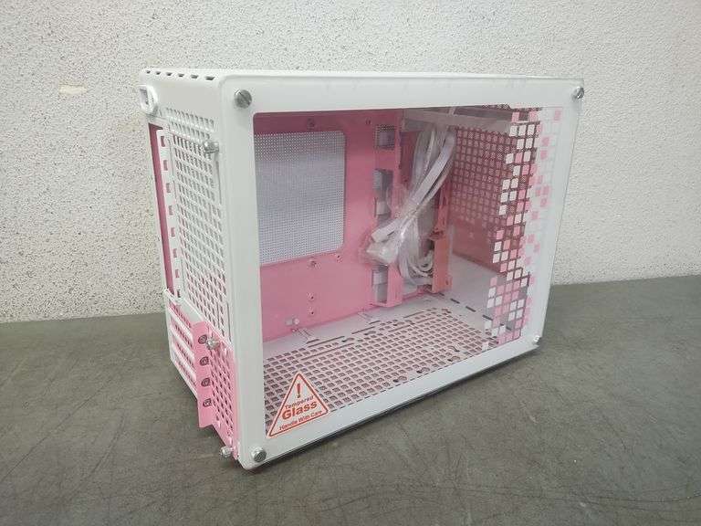 JONSBO Z20 Pink/White Micro-ATX Mini Tower Computer Case, 14.5" x 7.3 ...