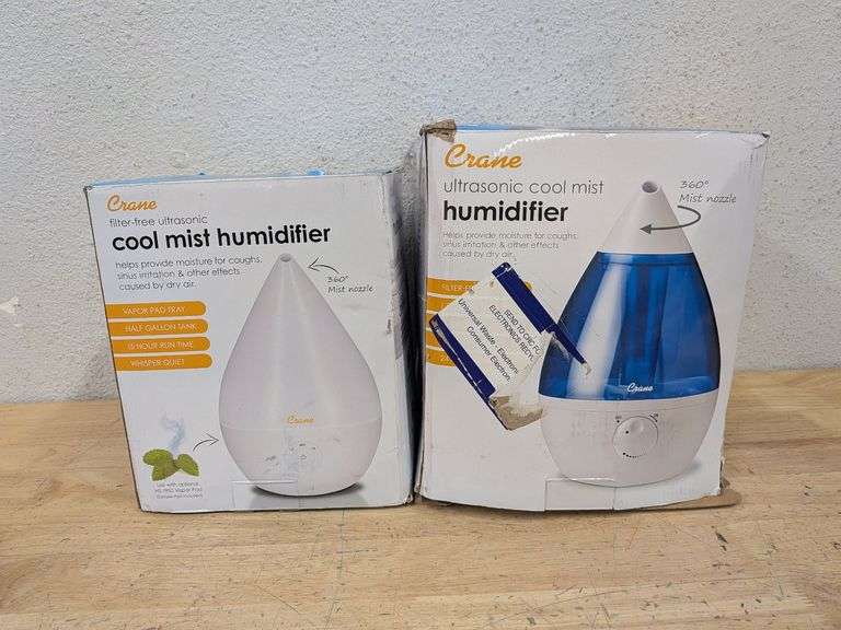 Crane Teardrop Ultrasonic Cool Mist Humidifier for Baby Nursery, Bundle ...