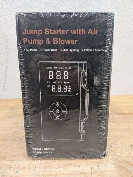 5-in-1 Jump Starter w/Air Pump, Power Bank, & Blower, Model QS213 ...